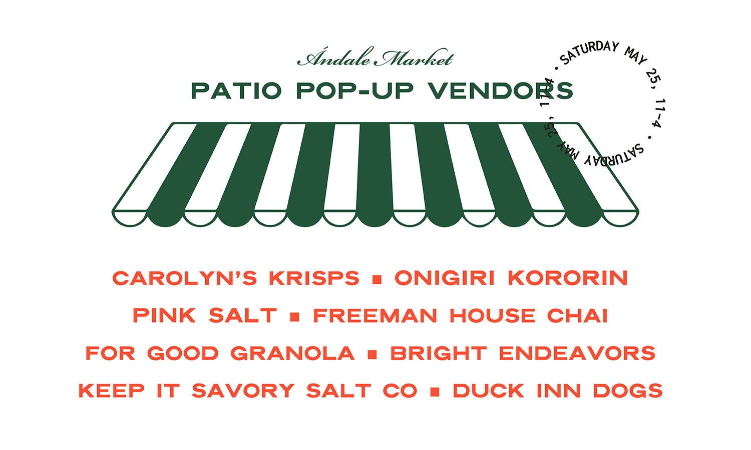 Saturday: Patio pop-up for Foxtrot & Dom's vendors, round 2 – Ándale Market